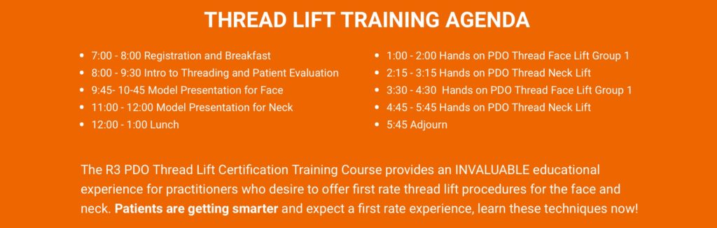 PDO THREAD LIFT CERTIFICATION TRAINING COURSE (2022) - R3 Medical Training